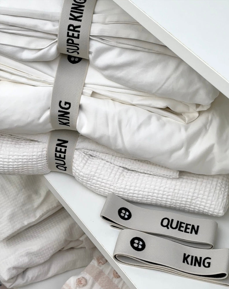 Bedding Organiser Bands – Store & Label Bed Sheets | Bedding Bundler
